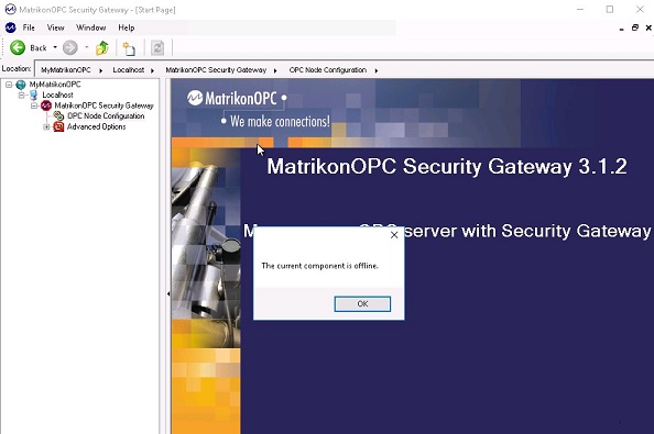 Why do I get ‘The current component is offline’ when I open Security ...
