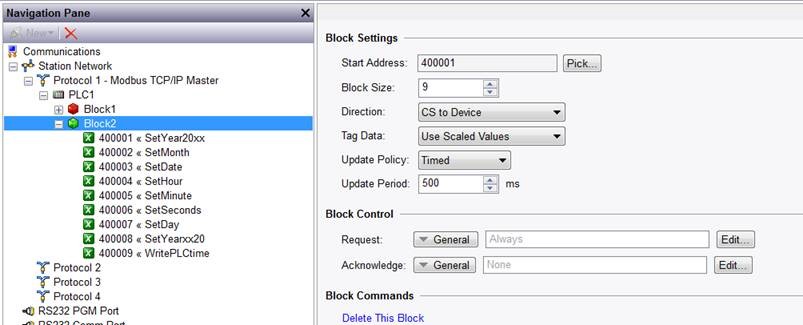 HC900 Control Station - Write RTC to ML200 PLC